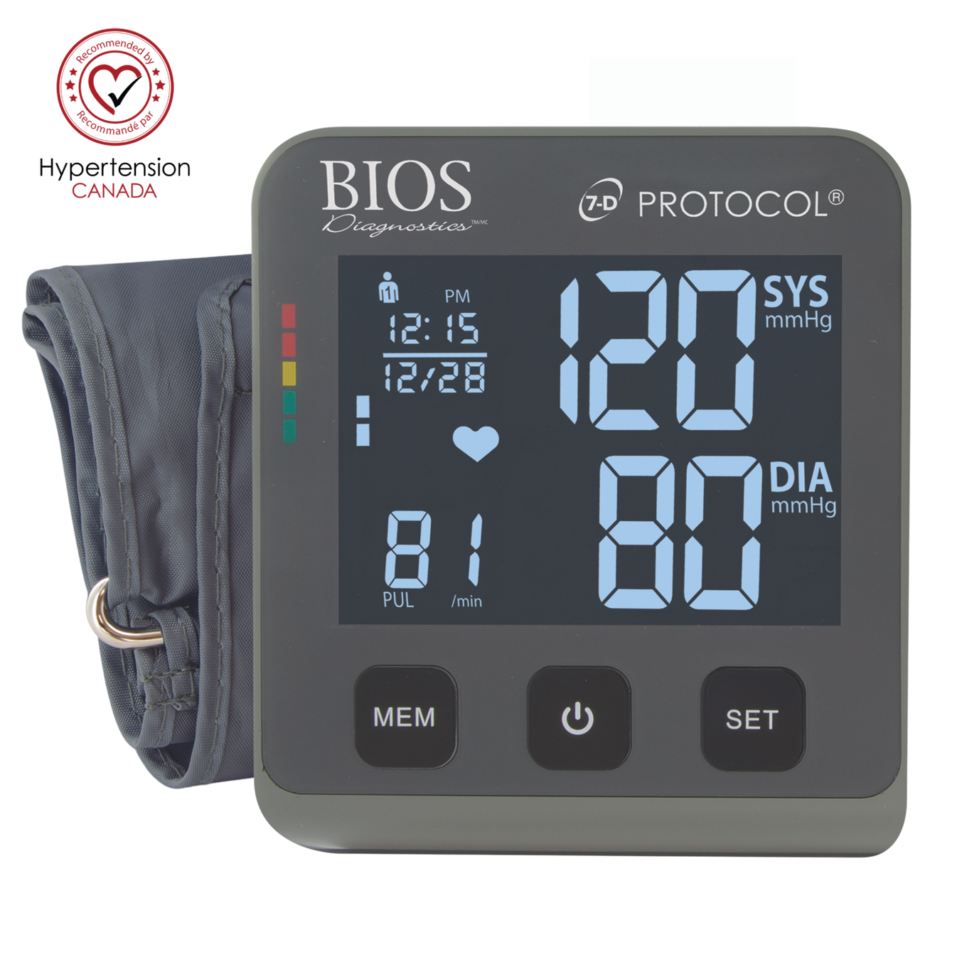BIOS BD252/BD353 Insight Bluetooth Blood Pressure Monitor with 7-Day ...